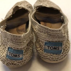 Toms | Shoes | Toms Loafers Cream Crochet Lace Shoes Size 7 | Poshmark